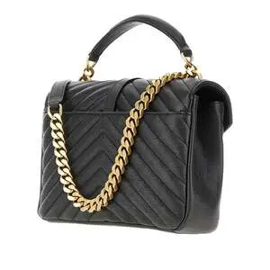 Saint Laurent Quilted Leather 'college' Bag - Black