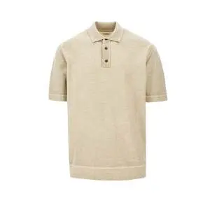 C.P. COMPANY Garent-dyed Cotton Polo Shirt An - Beige
