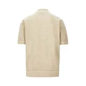 C.P. COMPANY Garent-dyed Cotton Polo Shirt An - Beige