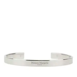 MAISON MARGIELA Engraved Logo Sterling Cuff Bracelet - Silver