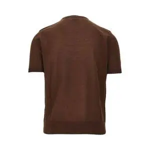 DRUMOHR Linen-blend Knitted T-shirt