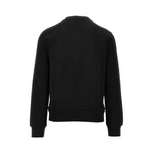 Dolce & Gabbana Crewneck Sweatshirt With Logo Plate - Black