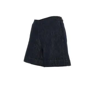 Emporio Armani Wide Leg Denim Shorts