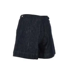Emporio Armani Wide Leg Denim Shorts