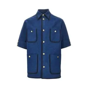Valentino Garavani Saharian Shirt Jacket In Cotton Denim