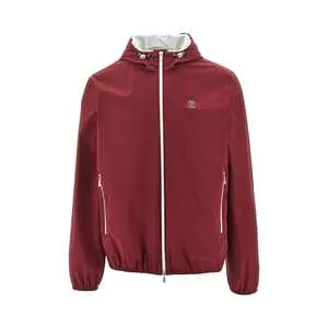 Brunello Cucinelli Bonded Nylon Blouson Jacket - Red