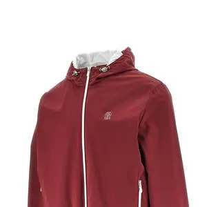 Brunello Cucinelli Bonded Nylon Blouson Jacket - Red