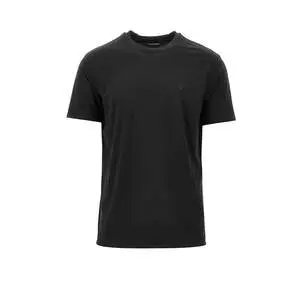 Emporio Armani Eagle Embroidery Modal-blend T-hirt - Black