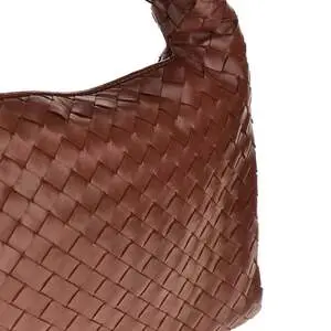 Bottega Veneta Small Hop Leather Bag - Brown