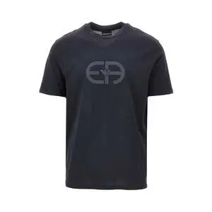 Emporio Armani Logo Print Lyocell-blend T-hirt