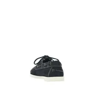 SAXONE Skye Nubuck Leather Boat Shoes