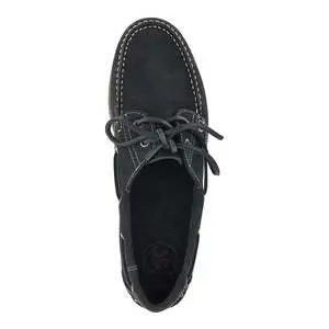 SAXONE Skye Nubuck Leather Boat Shoes