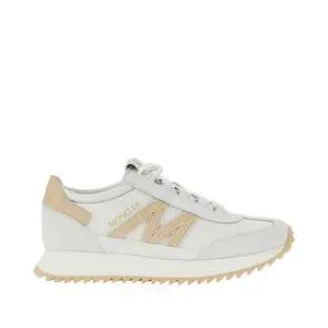 Moncler Pacey2 Leather And Canvas Sneakers - White