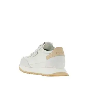 Moncler Pacey2 Leather And Canvas Sneakers - White