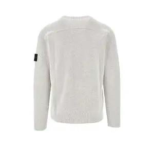 Stone Island Ribbed Bouclé Knit Crewneck Sweater - Grey