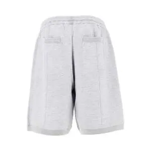 Brunello Cucinelli Cotton And Silk Blend Shorts With Logo Embroidery