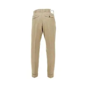 PT TORINO Cotton And Linen Rebel Fit Tapered Leg Pants