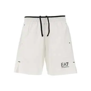 EA7 Technical Fabric Shorts With Logo Print