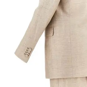 Tagliatore Adrianne' Linen-blend Tailored Suit - Beige