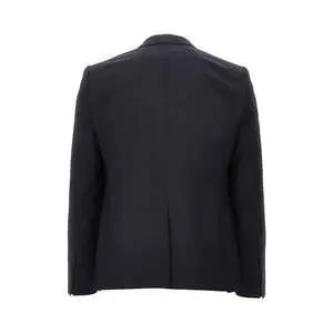 Emporio Armani Jacquard Wool And Silk David Line Suit - Blue