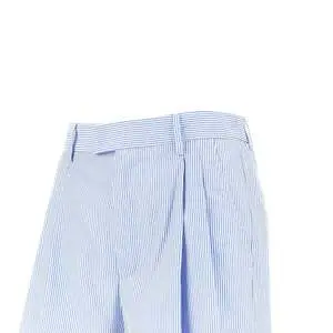 ARMARIUM Camilio Poplin Shorts With Double Pleat And Striped Motif