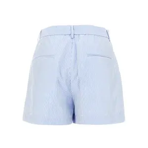 ARMARIUM Camilio Poplin Shorts With Double Pleat And Striped Motif