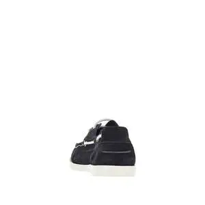 SAXONE Islay Suede Leather Boat Shoes