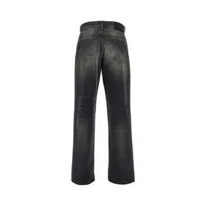 HAIKURE Logan Relaxed Straight Leg Denim Pants - Black