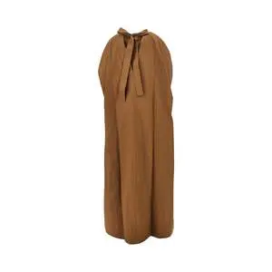 ARMARIUM Nicla Cotton Poplin Maxi Dress With V-neck And Tie Back