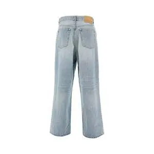 HAIKURE Celestial Wash Wide Leg Denim Pants - Blue