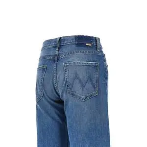 MOTHER The Mid Rise Lasso Sneak Jeans - Blue