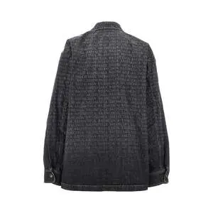 Balenciaga Logo Print Denim Overhirt