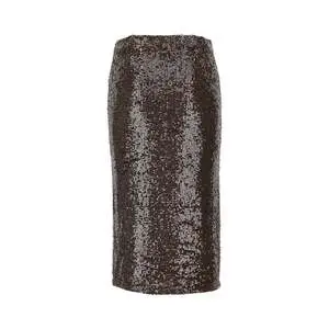 P.a.r.o.s.h Sequined Midi Skirt - Brown