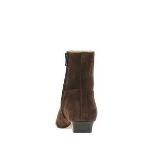 Khaite Marfa Suede Leather Ankle Boots - Brown