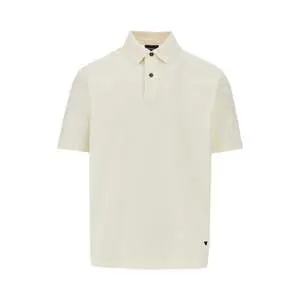 Emporio Armani Cotton Jerey Polo Hirt - White