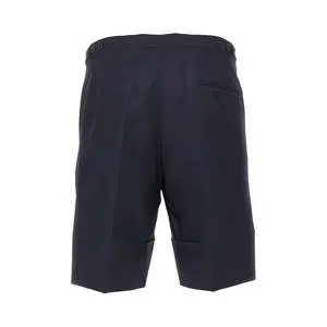 Prada Creased Effect Light Mohair Shorts - Blue