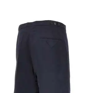 Prada Creased Effect Light Mohair Shorts - Blue