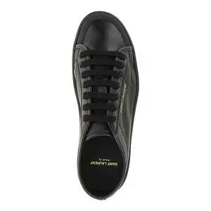 Saint Laurent Smooth Leather Lace-up Sneakers