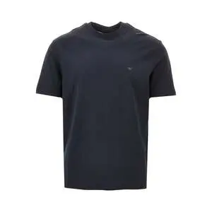 Emporio Armani Travel Essential Lyocell And Cotton T-shirt - Blue