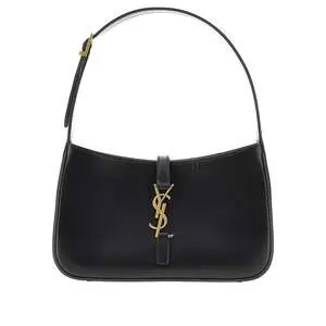 Saint Laurent Le 5 À 7 Smooth Leather Hobo Bag With Hook Closure - Black