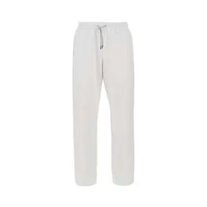 Sease Twill Pants With Elasticated Waist And Alcantara® Drawstring - White