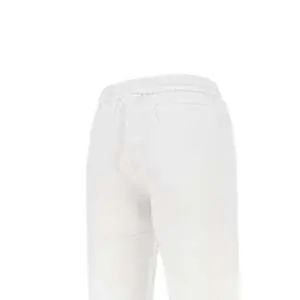 Sease Twill Pants With Elasticated Waist And Alcantara® Drawstring - White