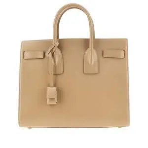Saint Laurent SAINT LAURENT Small Sac De Jour Leather Bag Beige