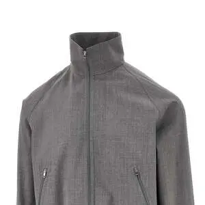 Prada Mélange Wool Zip-up Bomber Jacket