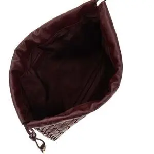 Bottega Veneta Woven Leather Drawstring Bag - Red