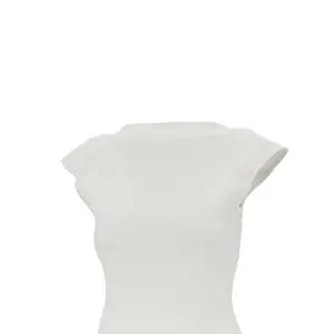 Alaïa Jersey Top With Cap Sleeves