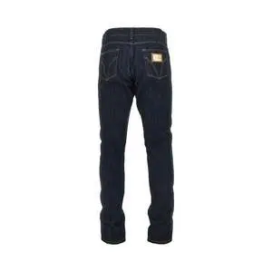 Dolce & Gabbana Regular Fit Jeans With Leather Details