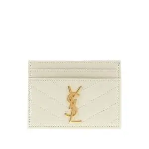 Saint Laurent Grain De Poudre Leather Cardholder