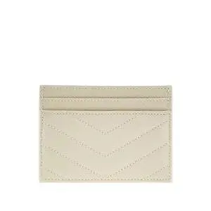 Saint Laurent Grain De Poudre Leather Cardholder