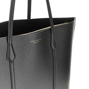 Tory Burch Perry Grained Leather Shopping Bag - Black